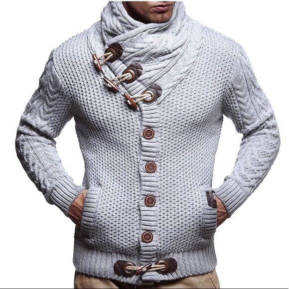 Sweaters | Mens Toggle Button Turtleneck Cardigan Sweater Sm | Poshmark